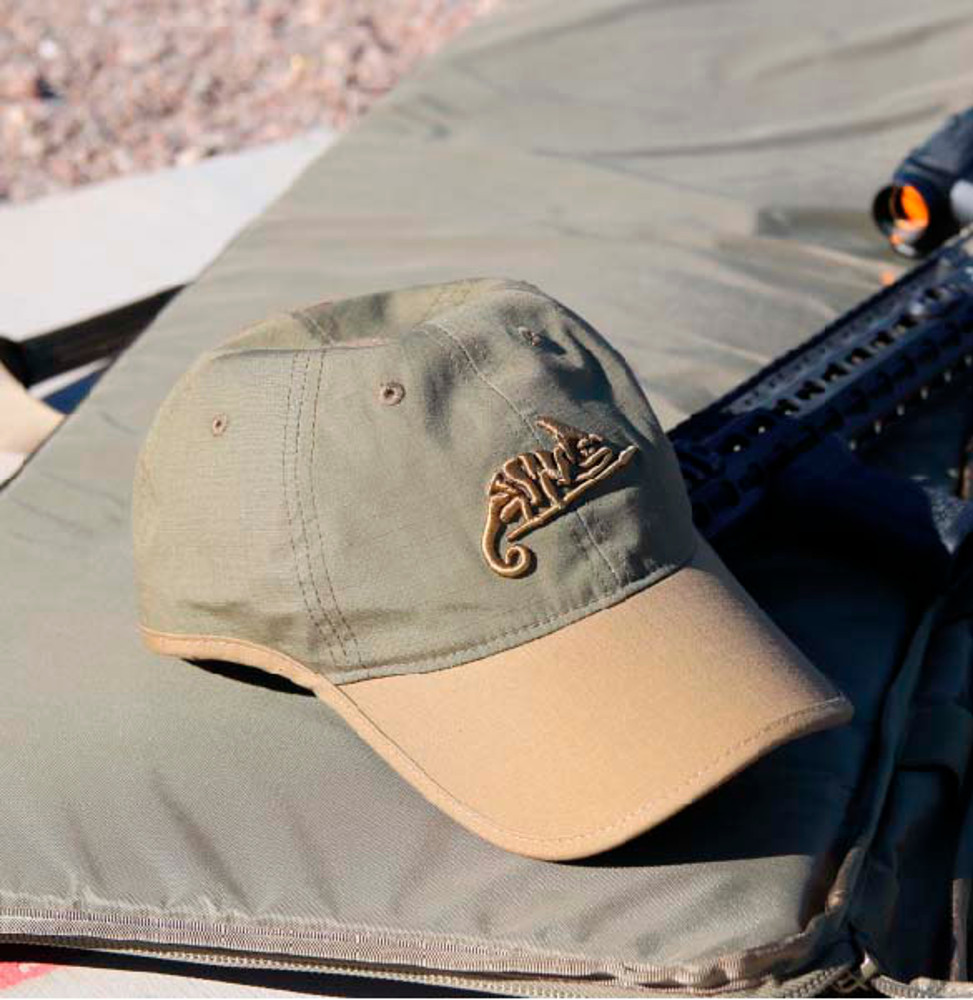 Helikon-Tex BBC Logo Cap Baseball - Black / Olive Green Ripstop | Felddepot